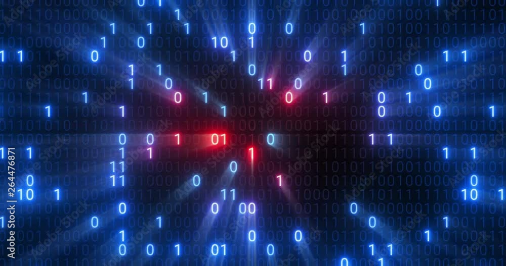 Hacking Digital Binary Code Matrix 01 Background Loop Hacker Dark Web