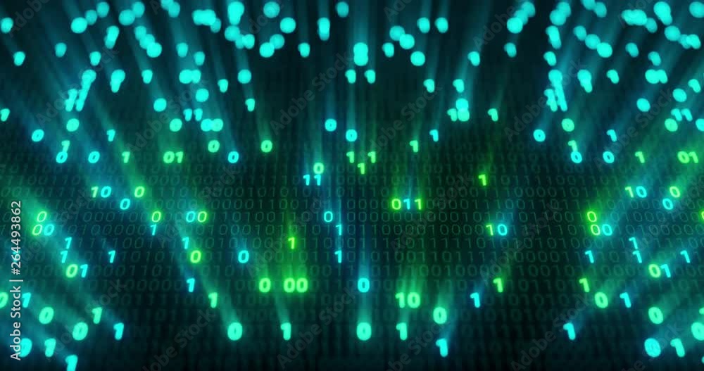 Futuristic data stream, Digital flow. Dynamic pattern with power rays ...