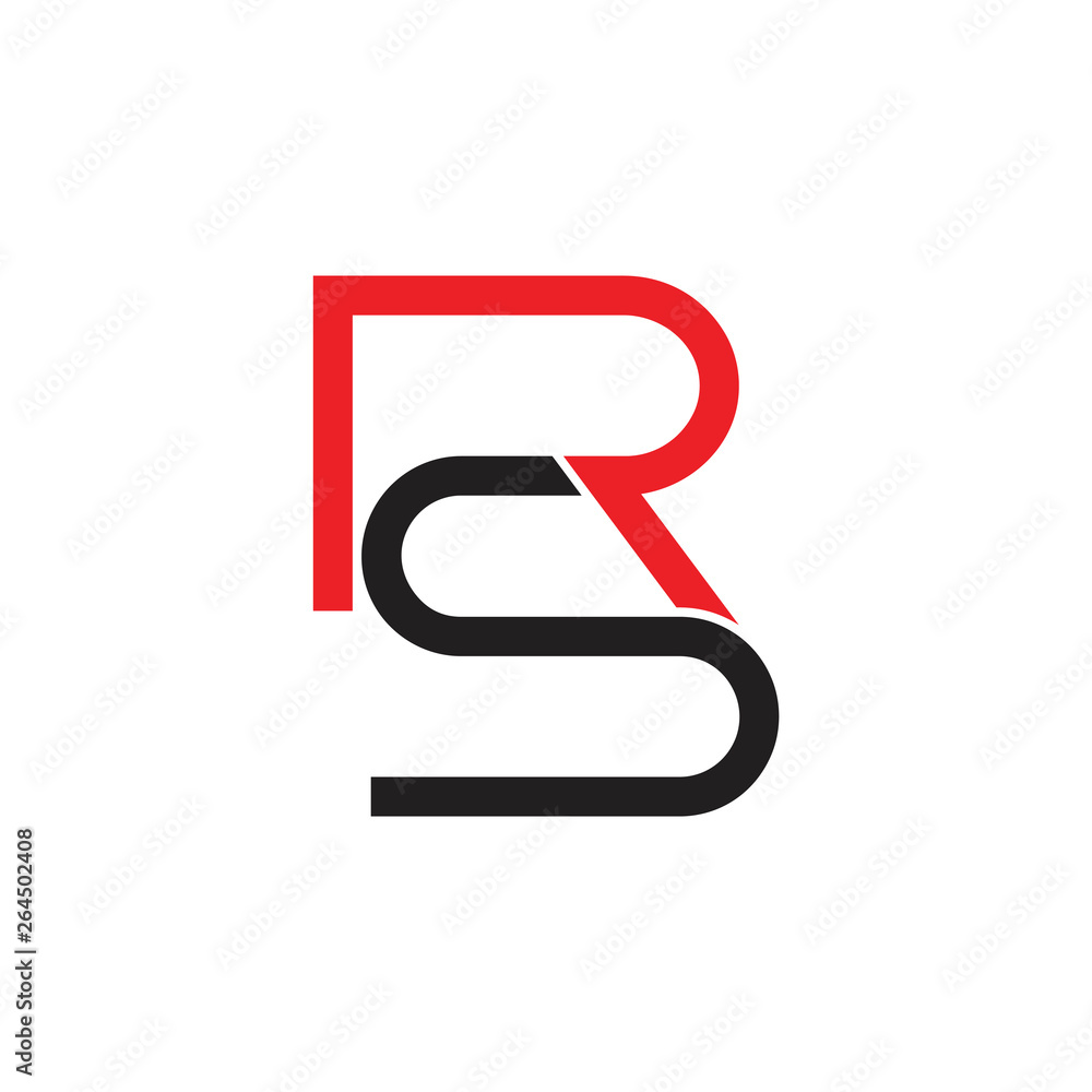 letter rs simple linked geometric line logo vector Stock Vector | Adobe ...