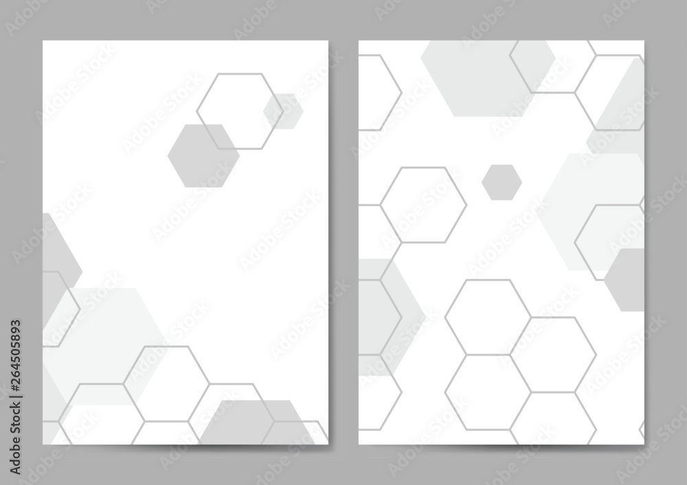 Hexagon patterned poster set Stock Vector | Adobe Stock