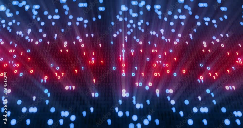 Hacking Digital Binary Code Matrix 01 Background Loop Hacker Dark Web