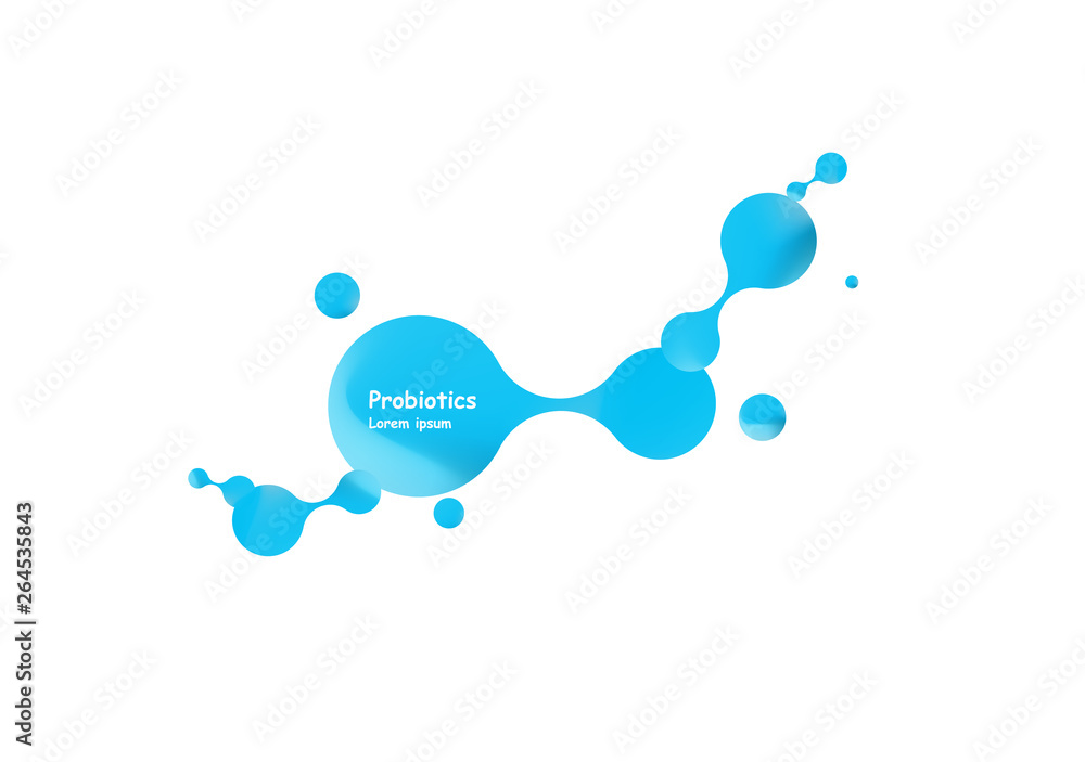 Probiotics bacteria vector design. Concept of design with Lactobacillus ...