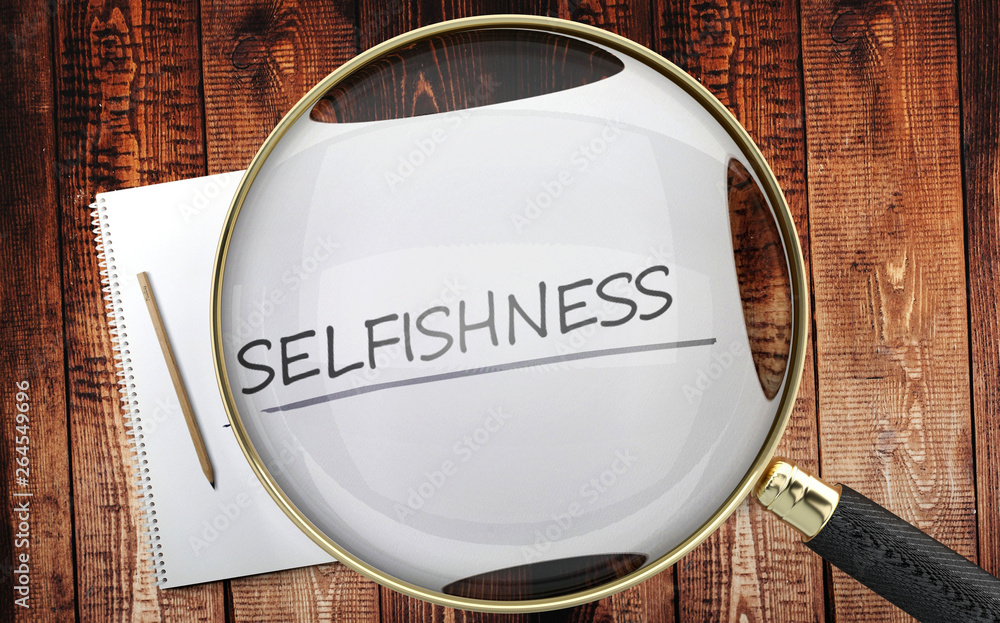 Stockillustratie Study, learn and explore selfishness - pictured as a ...