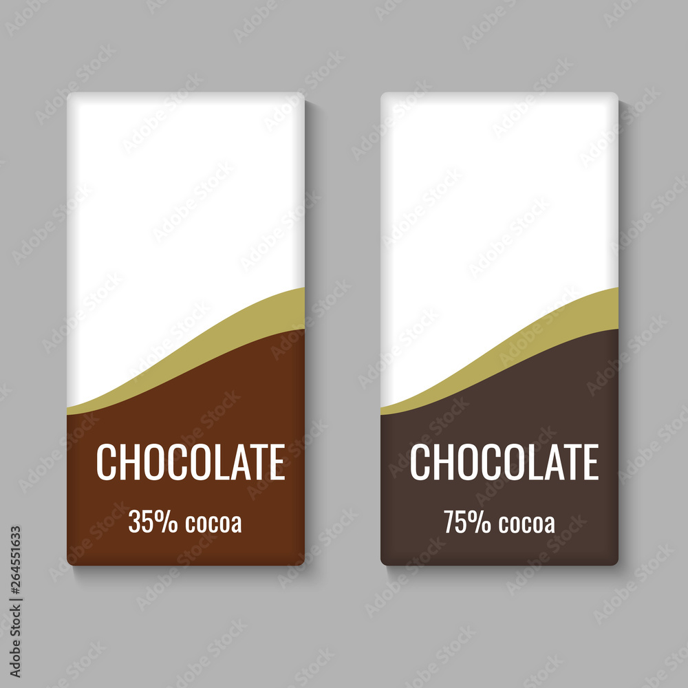 Realistic chocolate bar package template Stock Vector | Adobe Stock