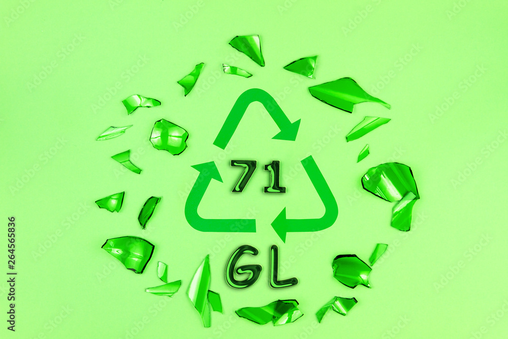 Glass Recycling Sign