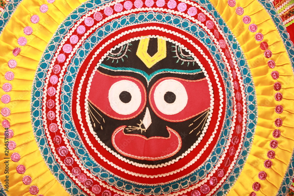 Odisha, India, 16th april 2019. Nice potrait of a applique or chandua ...