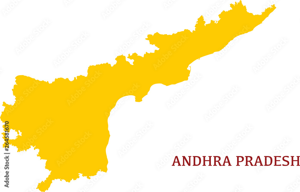 Andhra Pradesh Map Stock Illustration | Adobe Stock