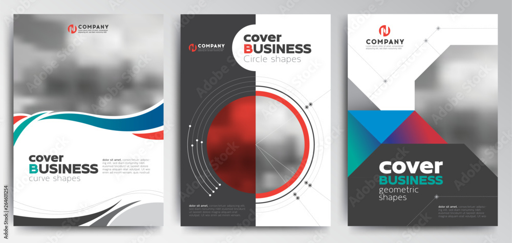 Set of Modern business cover brochure template Stock Vector | Adobe Stock