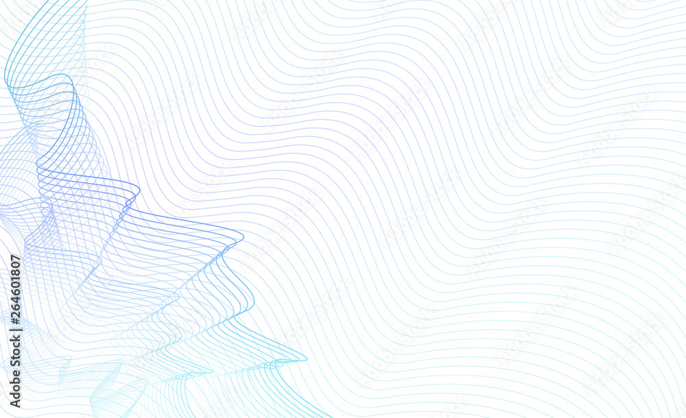 Airy net pattern on ripple thin curves. Abstract vector colored ...