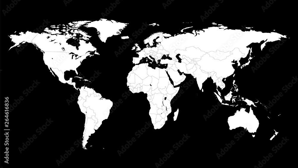 Political map of the world template. Woldmap background with editable ...
