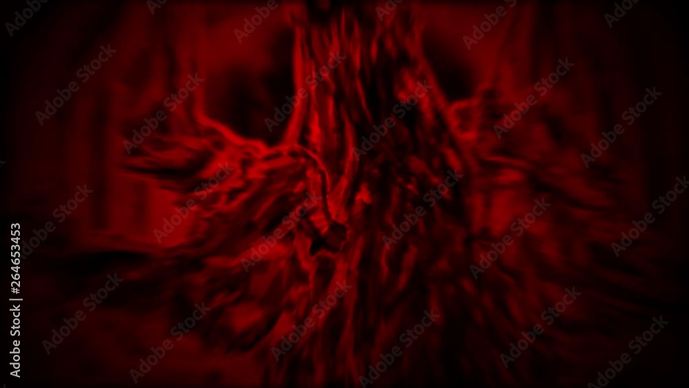 Angry zombie bug in infrared spectrum. Horror fiction 2D animation ...