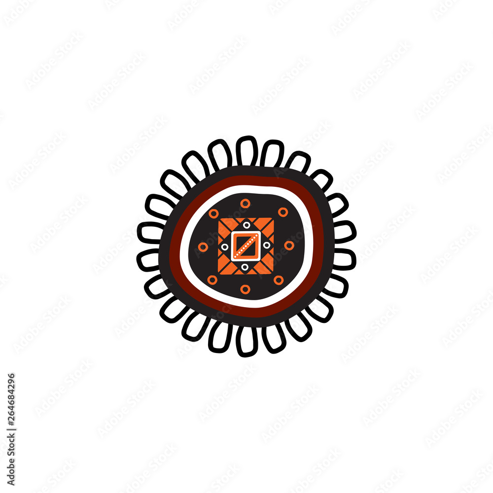 Aboriginal art logo design icon vector template Stock Vector | Adobe Stock