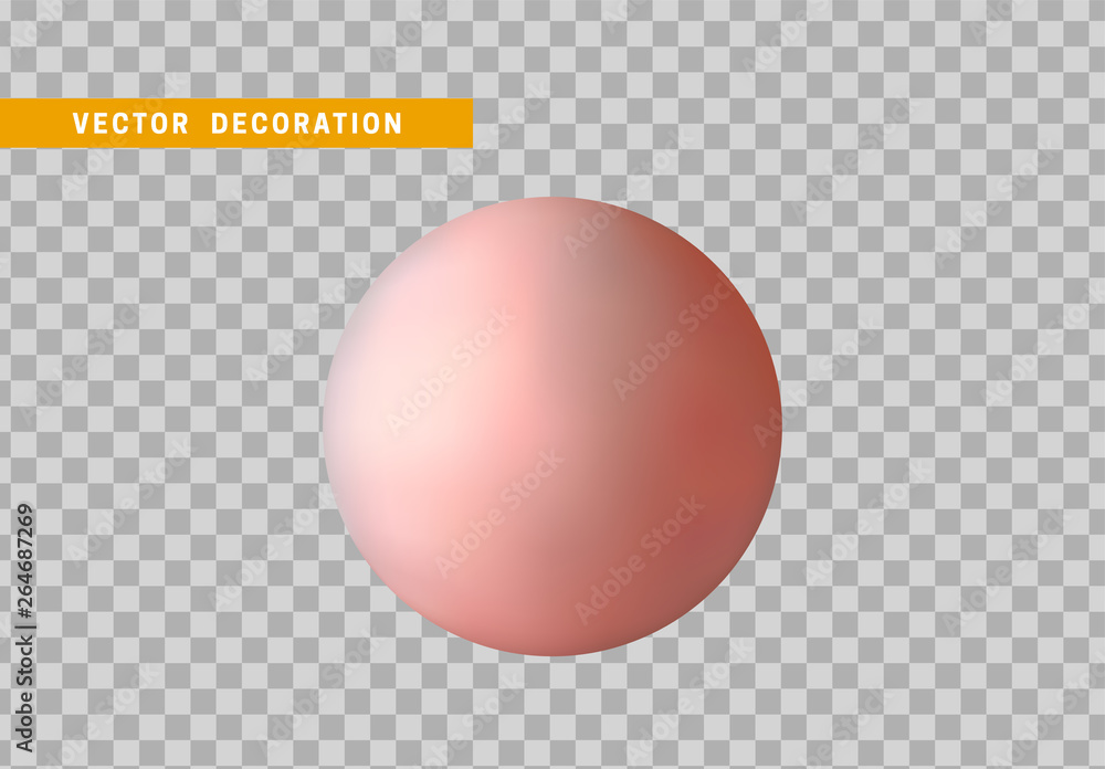 Round 3d sphere with beige color isolated vector Stock Vector | Adobe Stock