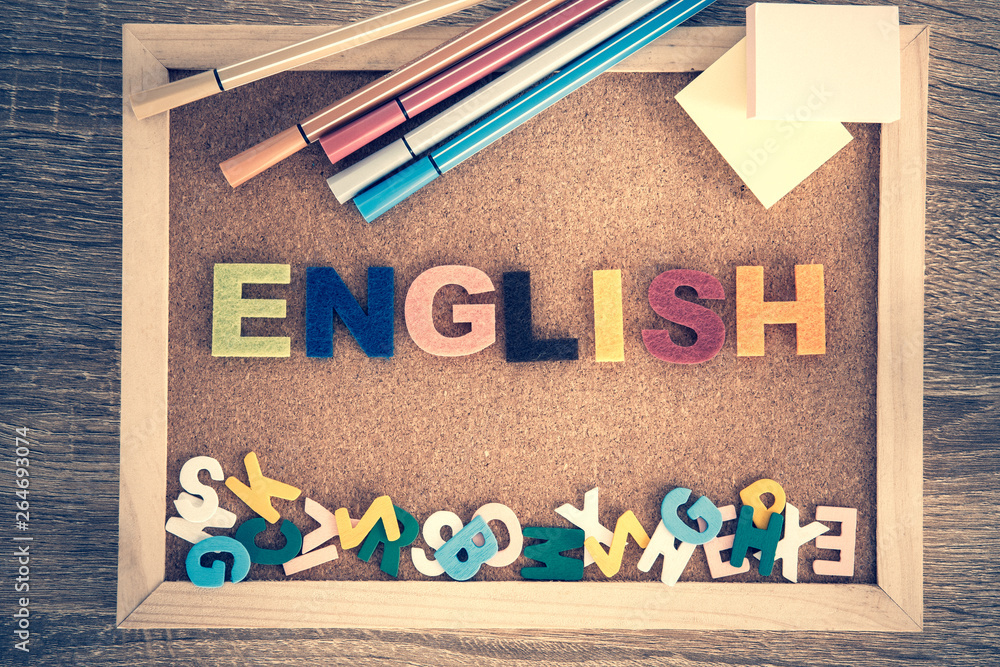 English Words Background