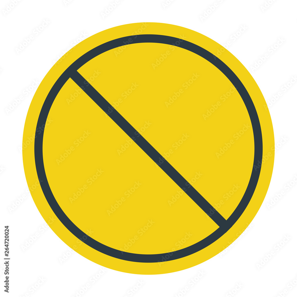 Blank Circle of Warning Sign. Isolated Vector Illustration Stock Vector ...