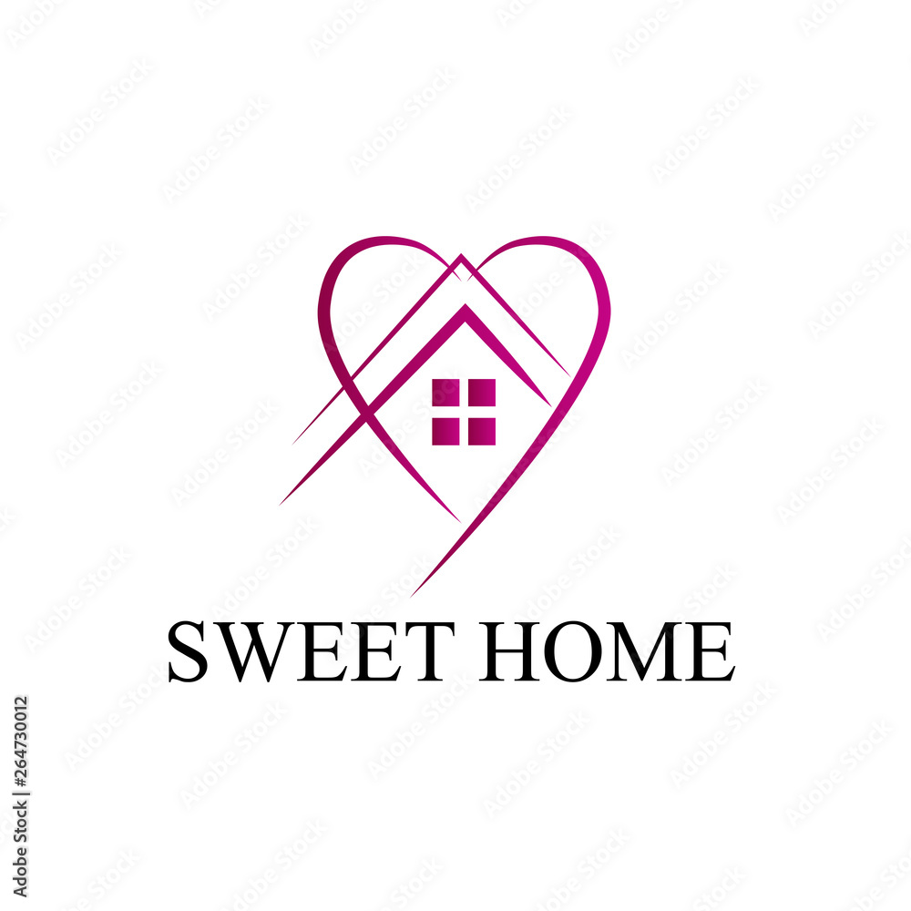 sweet home logo icon Stock Illustration | Adobe Stock