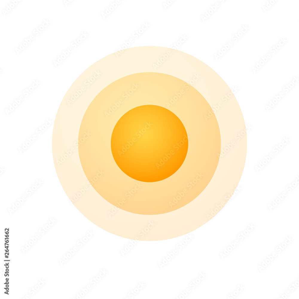 Solar radial pattern Orange abstract banner Sun shape design element ...