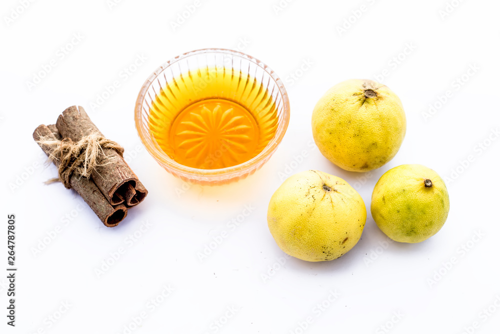 Cinnamon face pack isolated on white i.e. Cinnamon powder well mixed ...