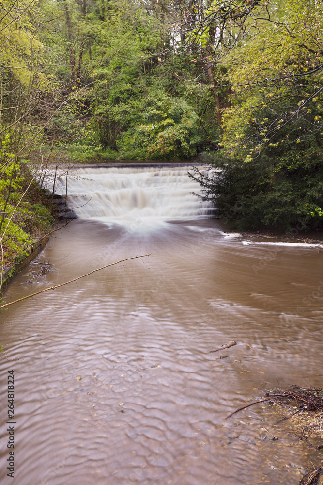 Bersham Steps weir after storm Hannah Stock Photo | Adobe Stock