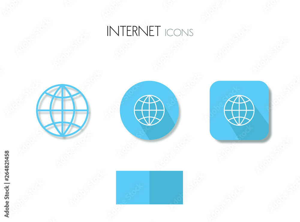 internet icon, digital icon, internet world icon, vector digital ...
