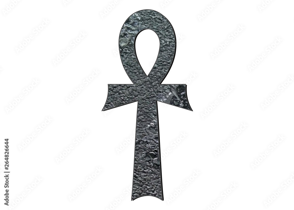 The metal ankh egyptian cross. Vector illustration. Antique cross ...