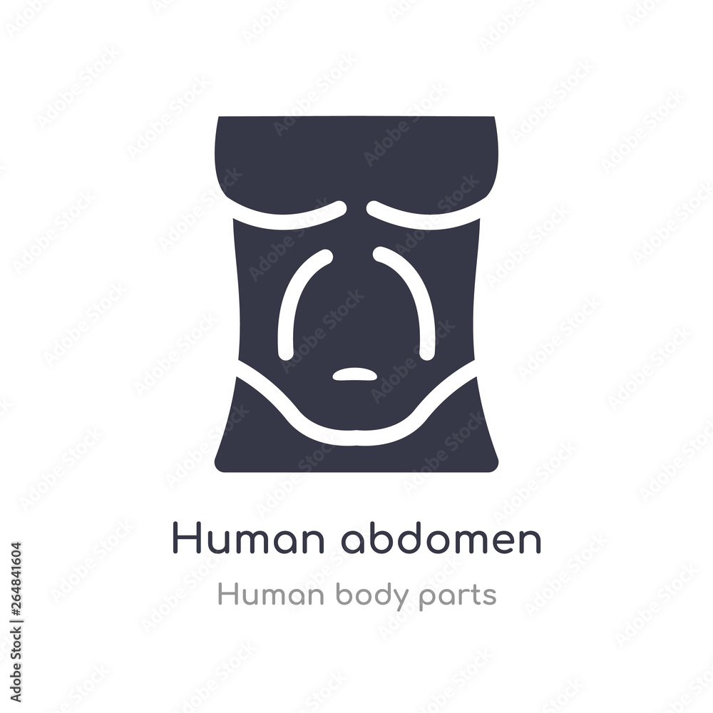 human abdomen outline icon. isolated line vector illustration from ...