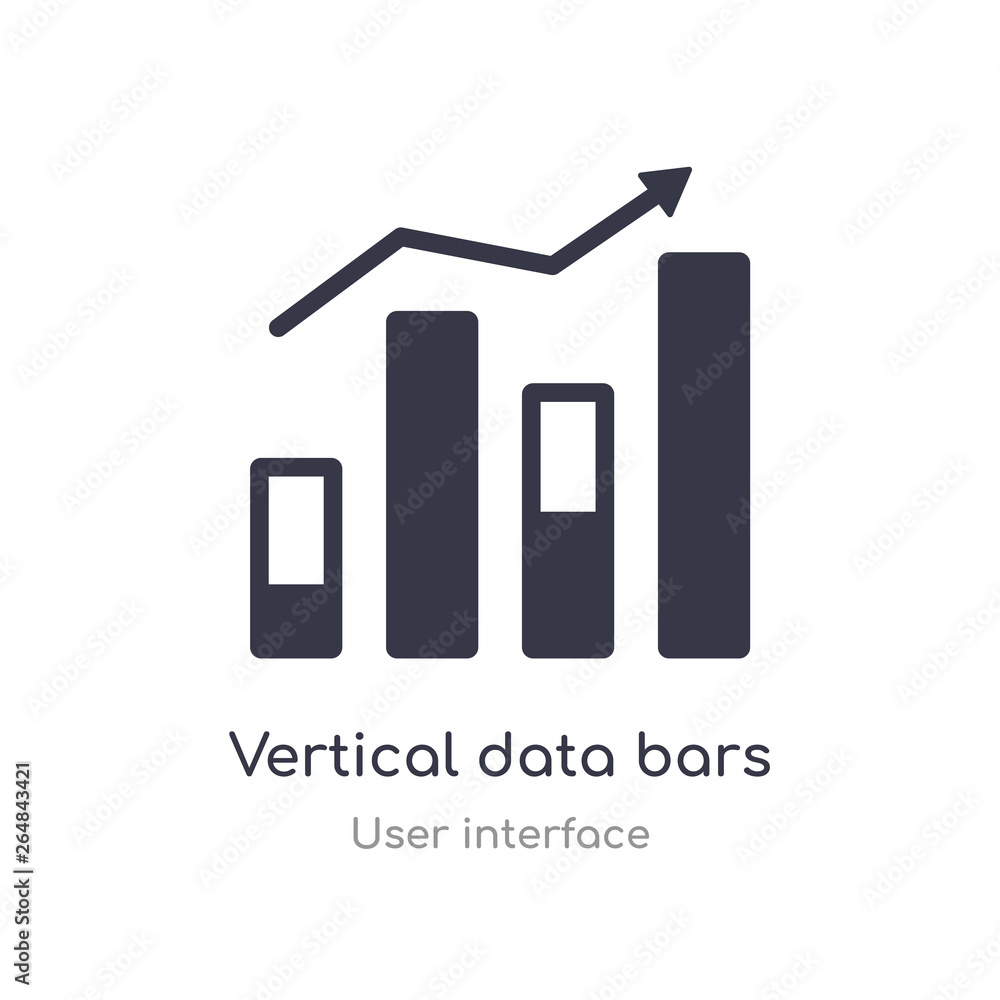 vertical data bars outline icon. isolated line vector illustration from ...