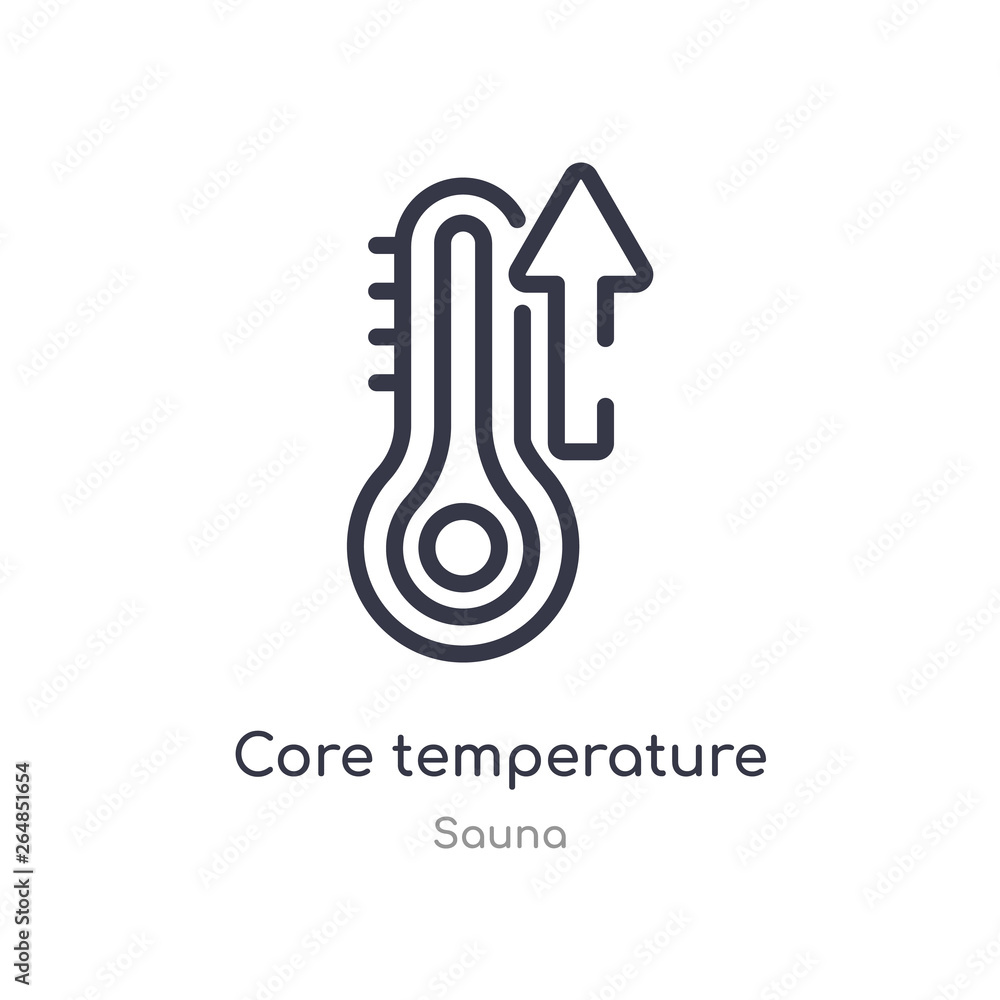 core temperature outline icon. isolated line vector illustration from ...