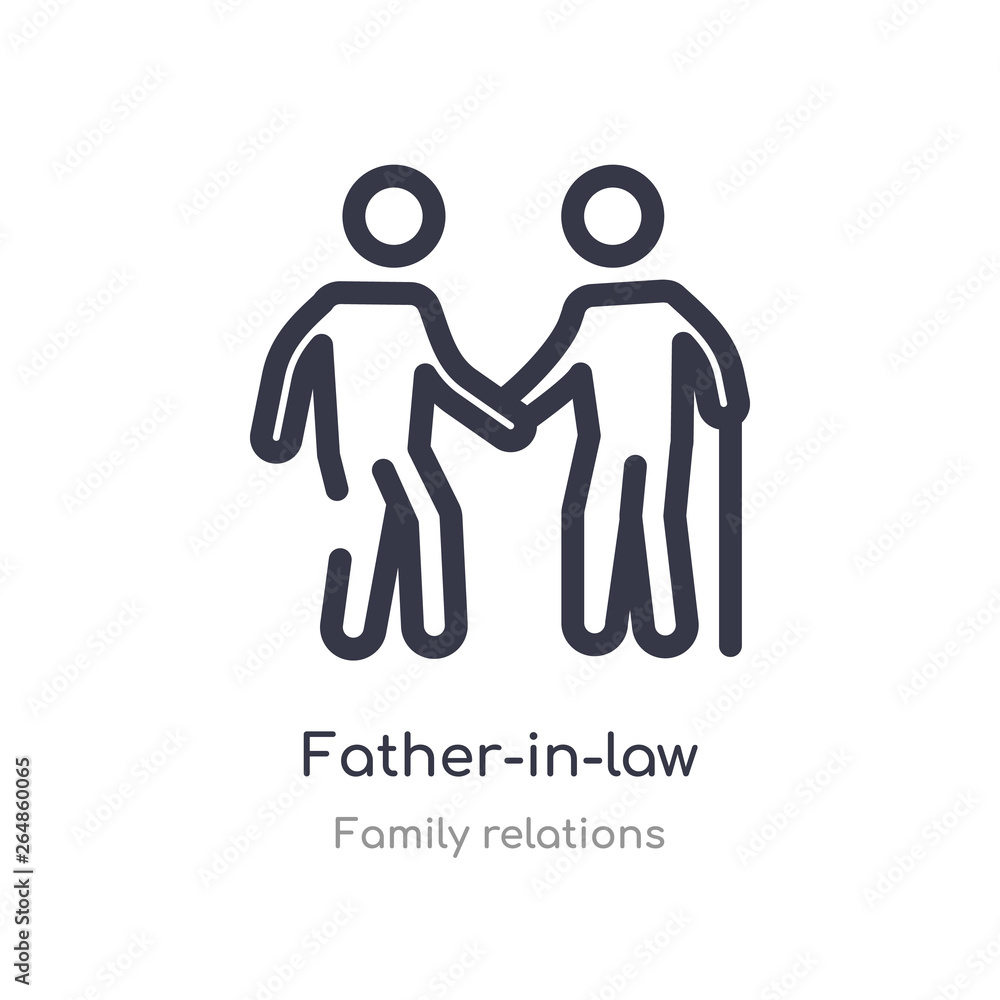 father-in-law outline icon. isolated line vector illustration from ...