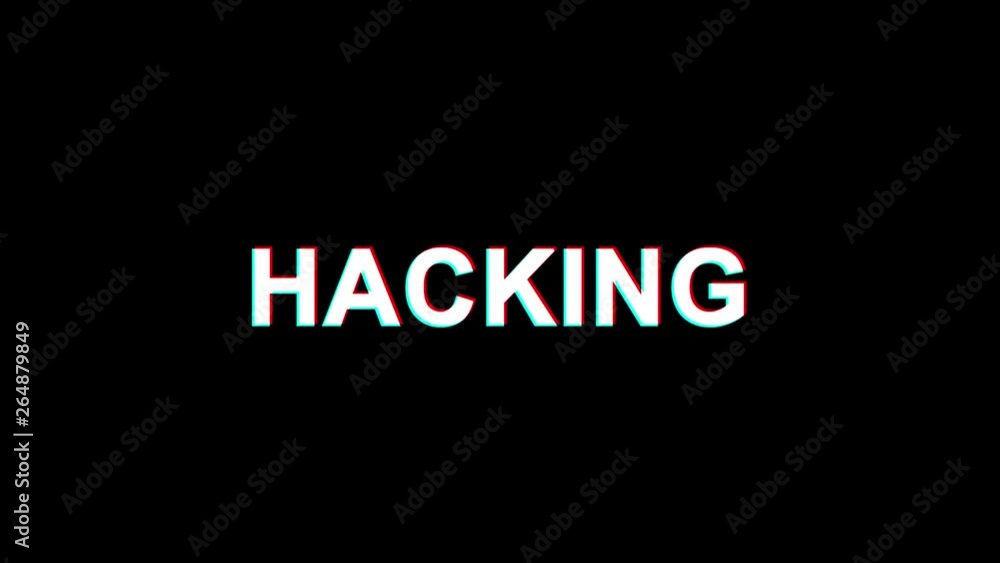Hacking Glitch Text Abstract Vintage Twitched 4K Loop Motion Animation ...