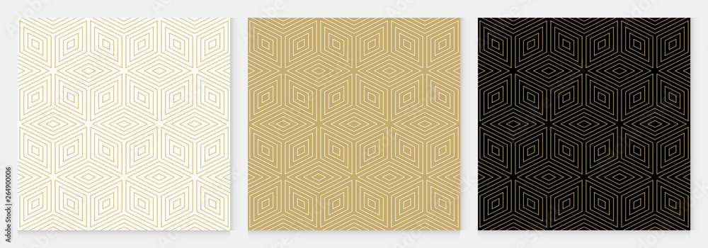 Background pattern seamless geometric square abstract gold luxury color ...