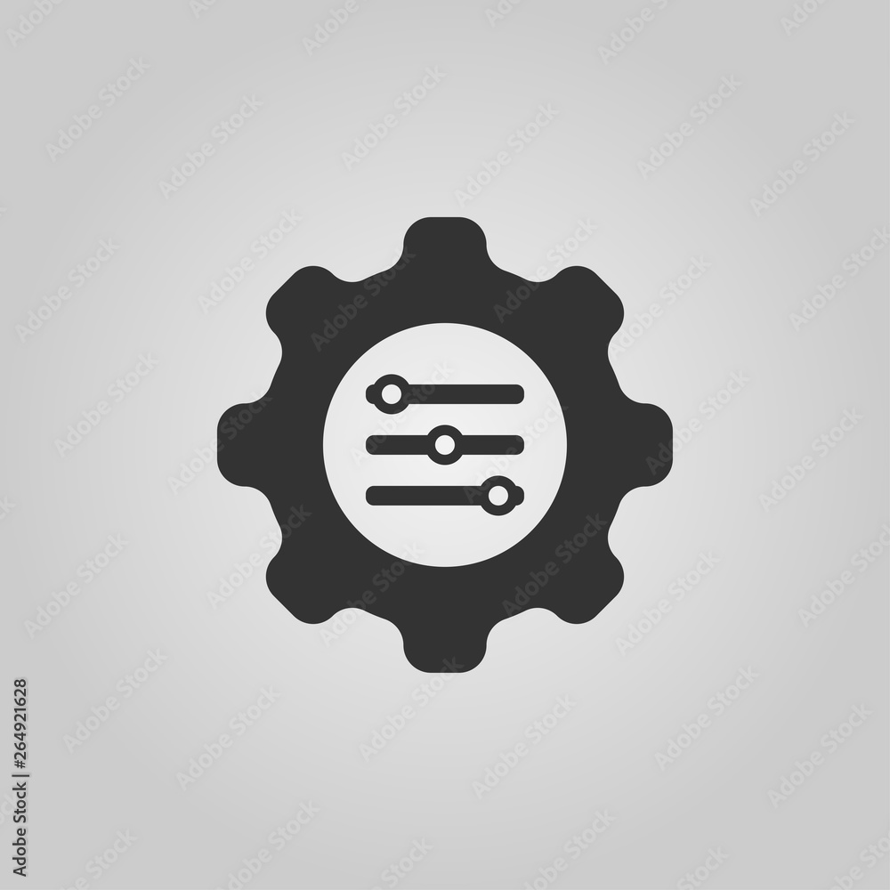 Adaptation icon. Power gears. Settings icon on white background. Can be ...