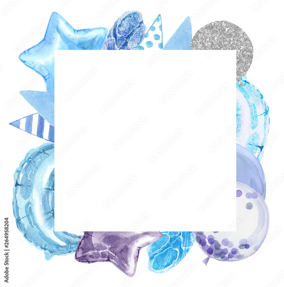 Blue Baby Shower Border