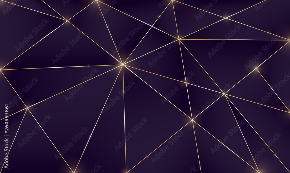 Violet premium background with luxury dark polygonal pattern and silver ...