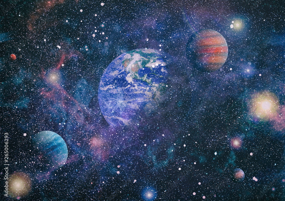 Earth Galaxy And Stars