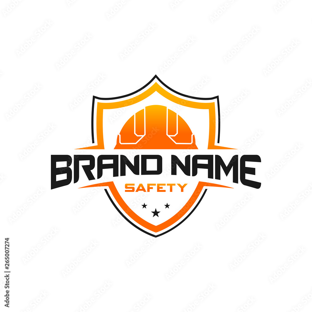 construction shield logo Stock Vector | Adobe Stock