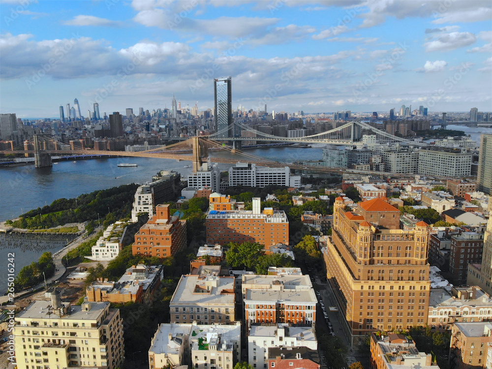 Aerial view of downtown Brooklyn. New York City. Brooklyn is the most ...