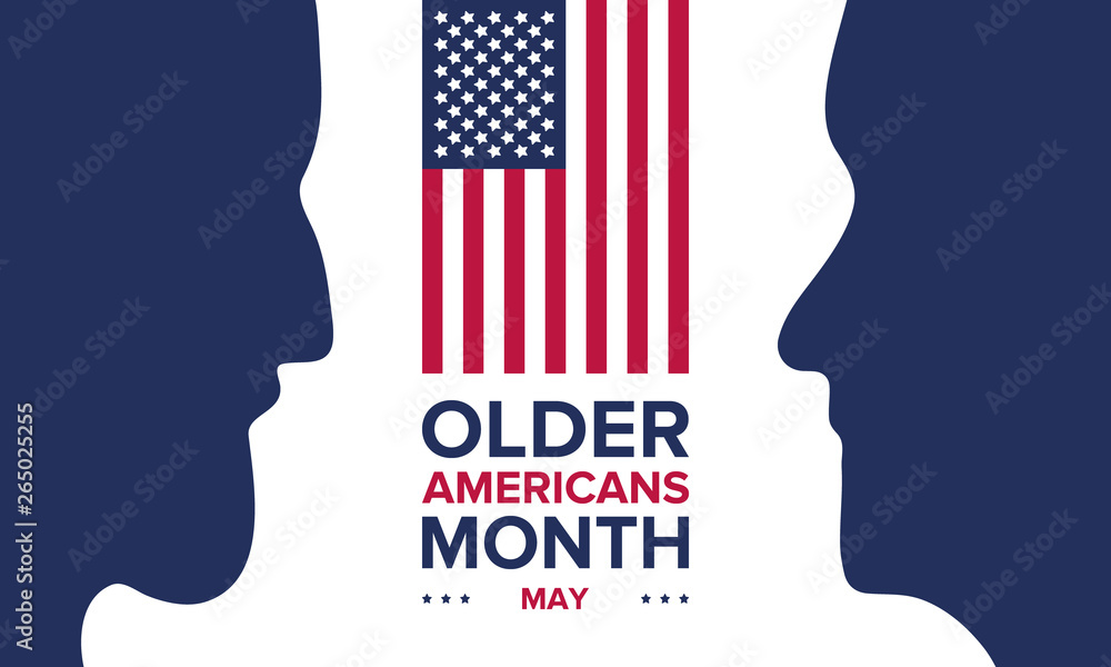 Vecteur Stock Older Americans Month. Celebrated in May in the United ...