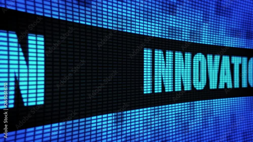 Innovation Side Text Scrolling on Light Blue Digital LED Display Board ...