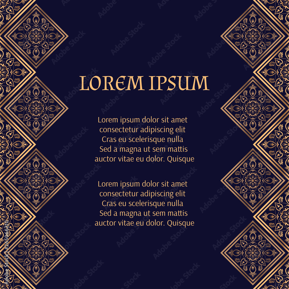 Luxury background royal pattern vector. Arabesque tile wedding ...