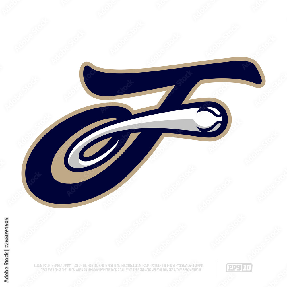 Modern professional letter emblem for sport teams. F letter Stock ...