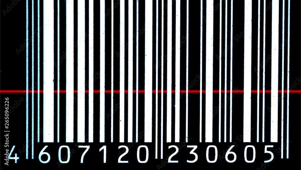 Vidéo Stock Barcode scanner. Barcode chaos. Animated background ...