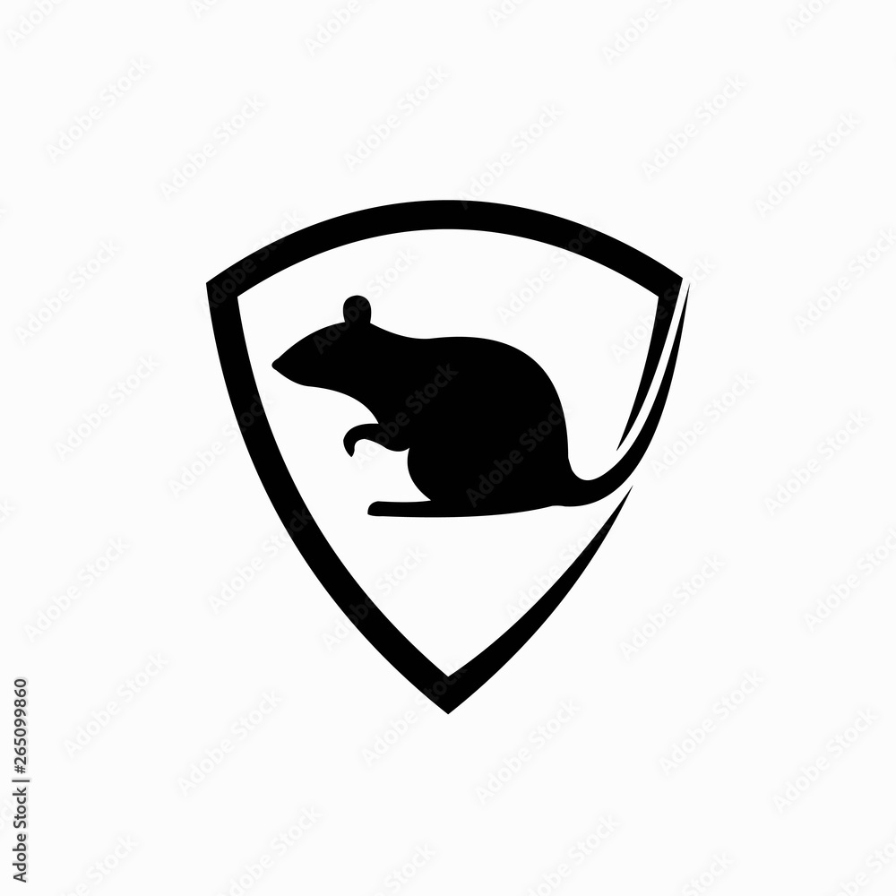 Rat exterminator vector logo design Stock Vector | Adobe Stock