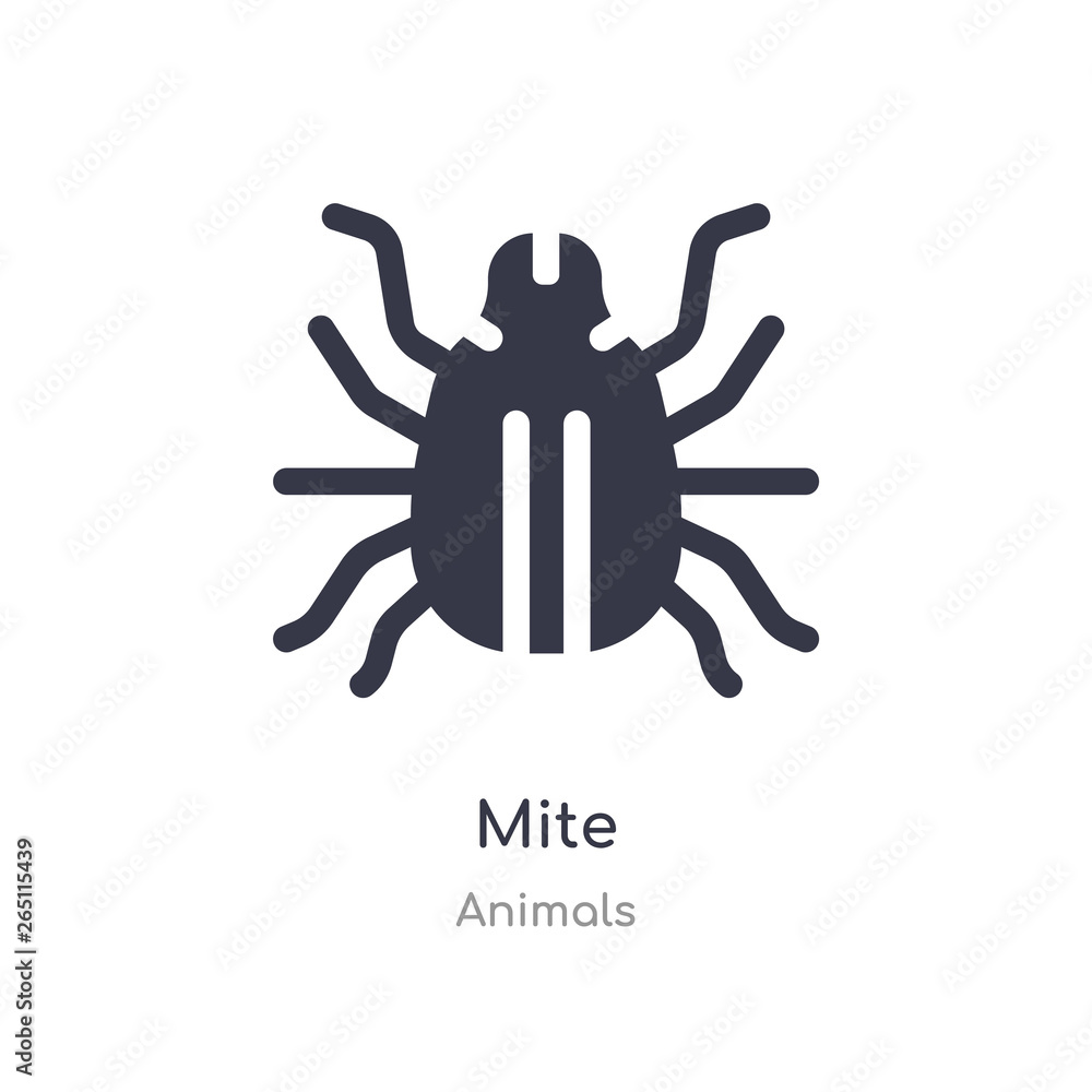 mite icon. isolated mite icon vector illustration from animals ...