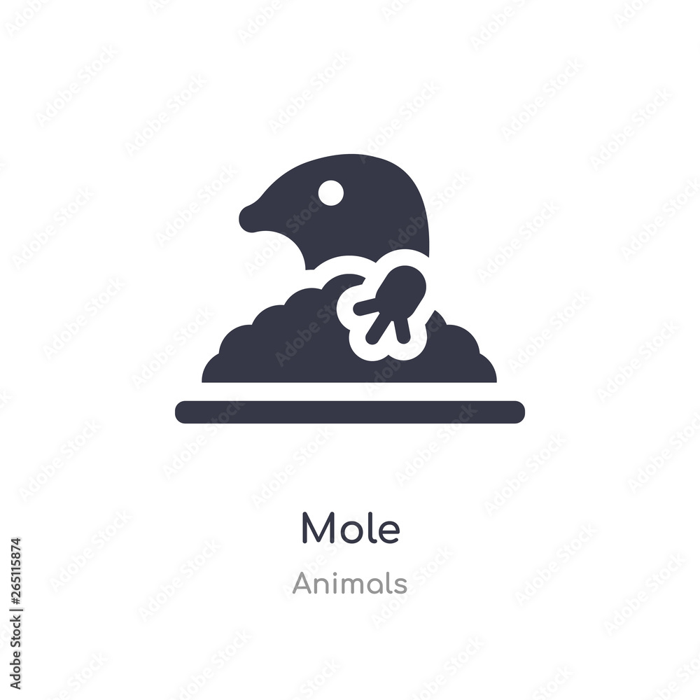 mole icon. isolated mole icon vector illustration from animals ...