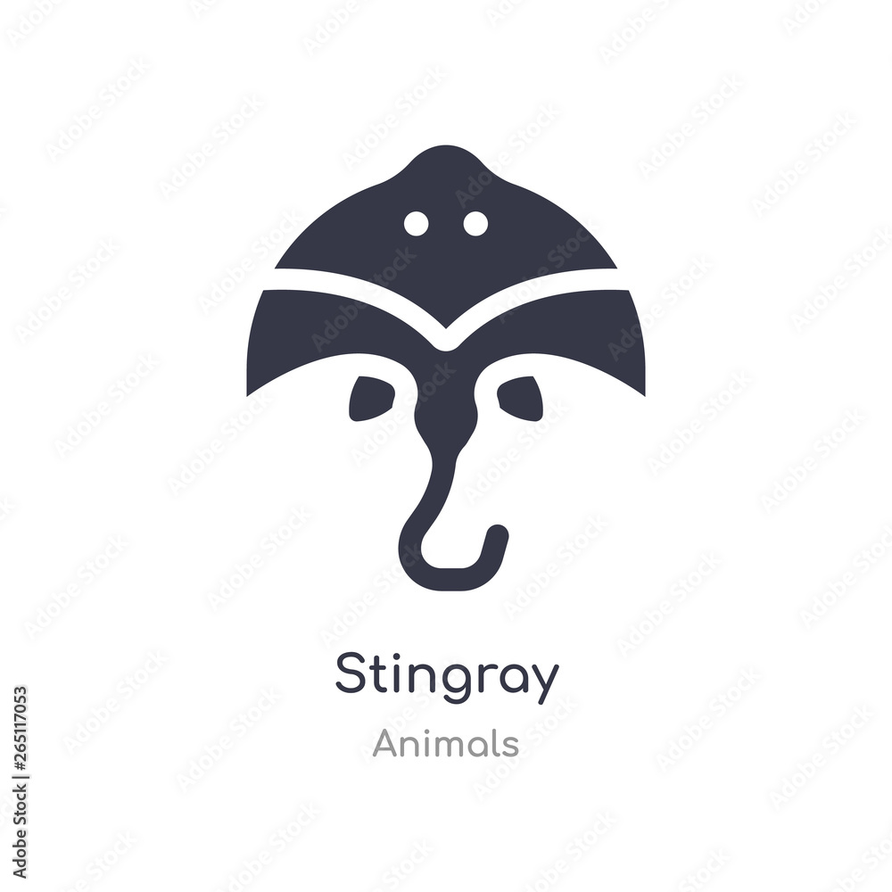 stingray icon. isolated stingray icon vector illustration from animals ...