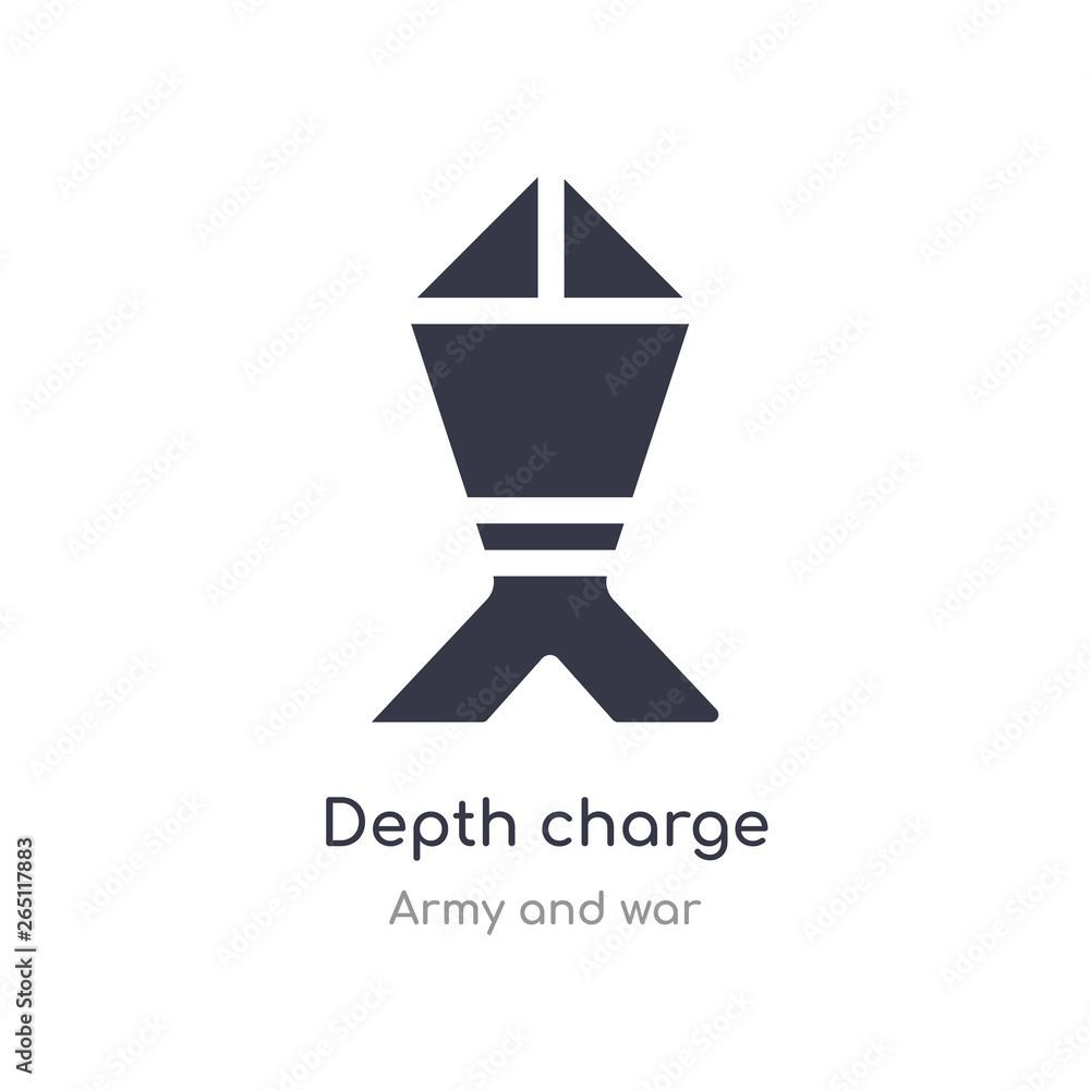 depth charge icon. isolated depth charge icon vector illustration from ...