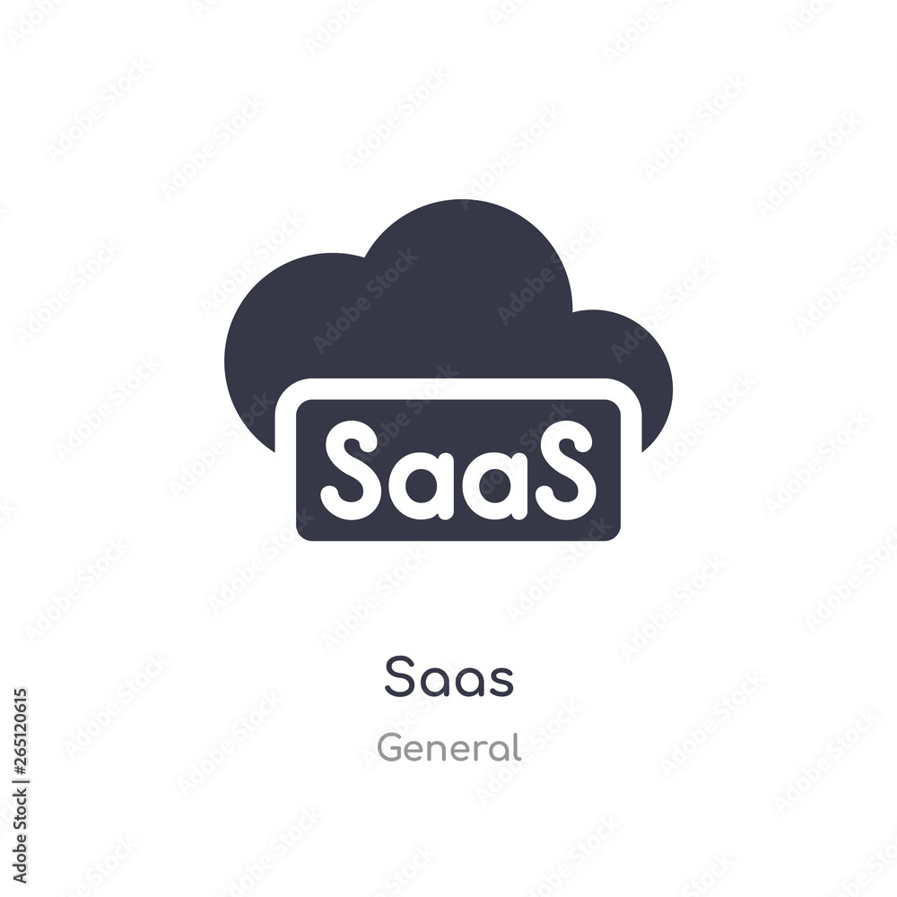 saas icon. isolated saas icon vector illustration from general collection. editable sing symbol ...