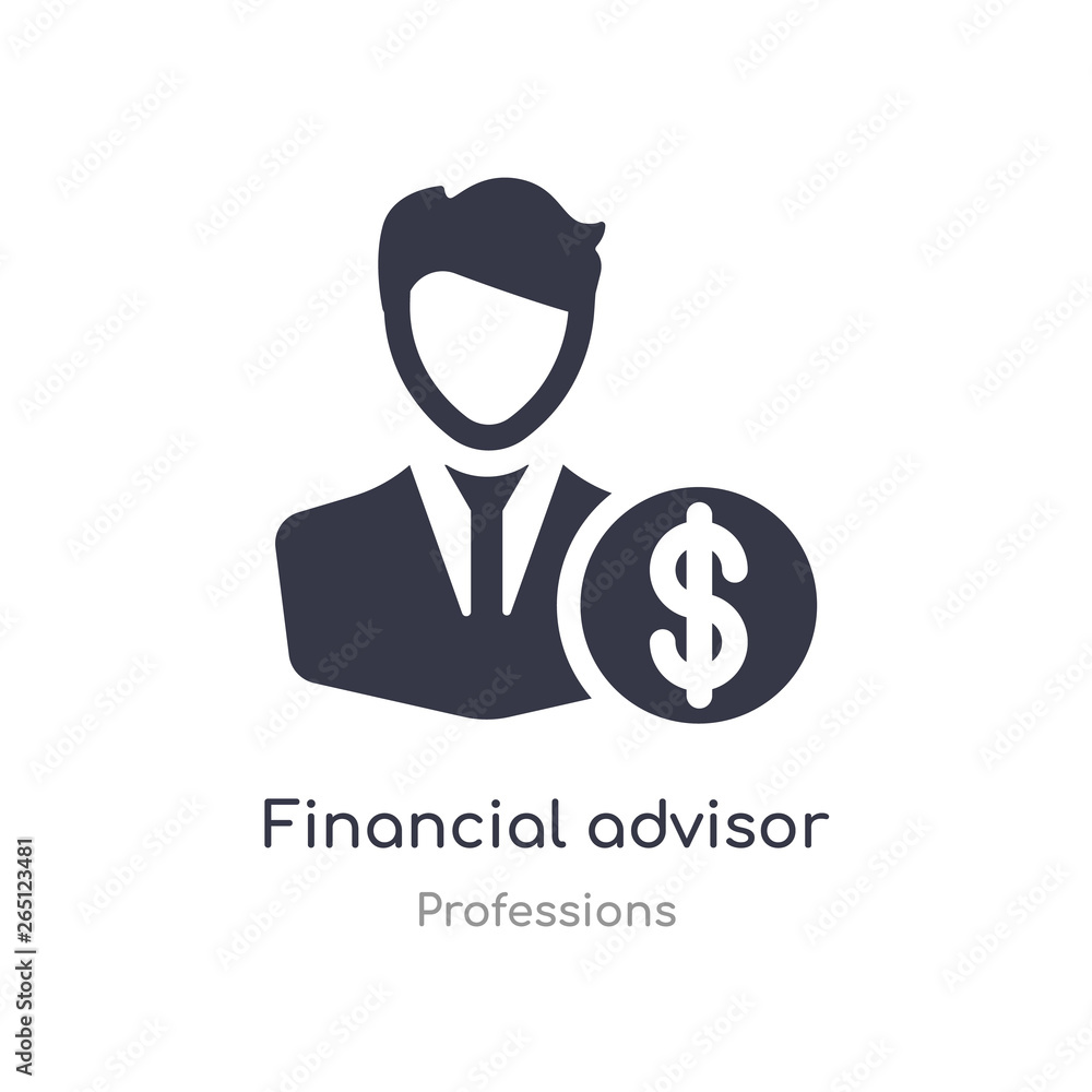 financial advisor icon. isolated financial advisor icon vector ...