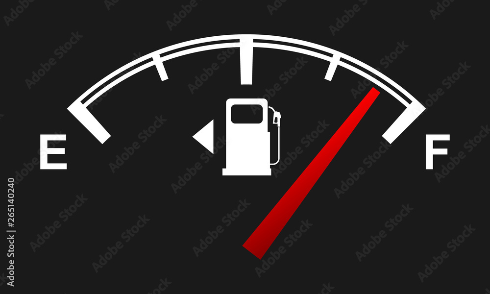 Fuel gauge for your design. Full and empty signs. Vector illustration ...